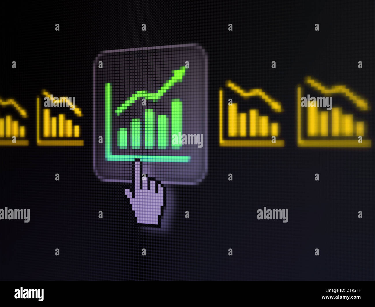 Business concept: Graph on digital computer screen Stock Photo - Alamy