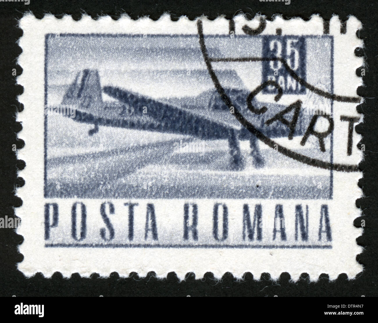 Romanian postage stamp postman hi-res stock photography and images - Alamy