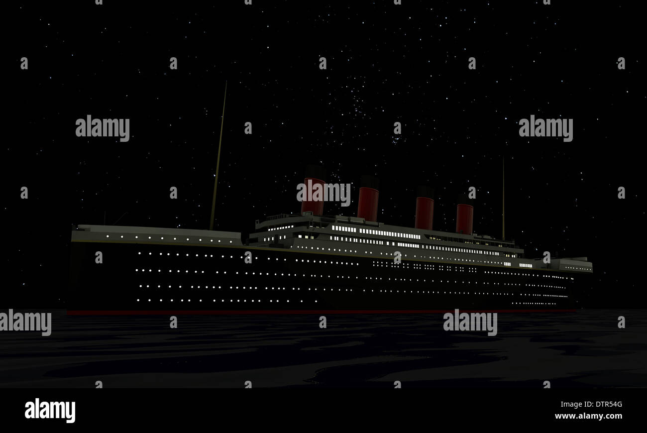 Sinking Cruise Ship Night
