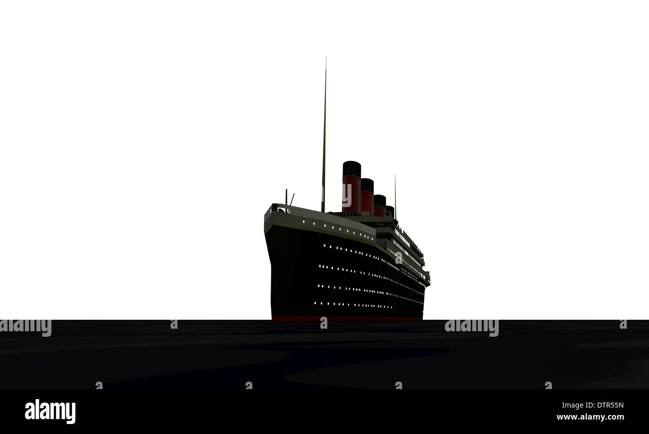 cruise ship sinking in the dark sea Stock Photo - Alamy