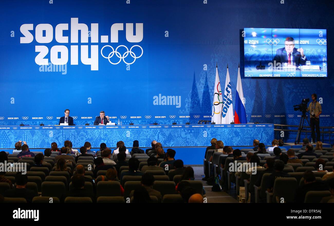 IOC President Thomas Bach (R) of Germany and IOC Director of ...
