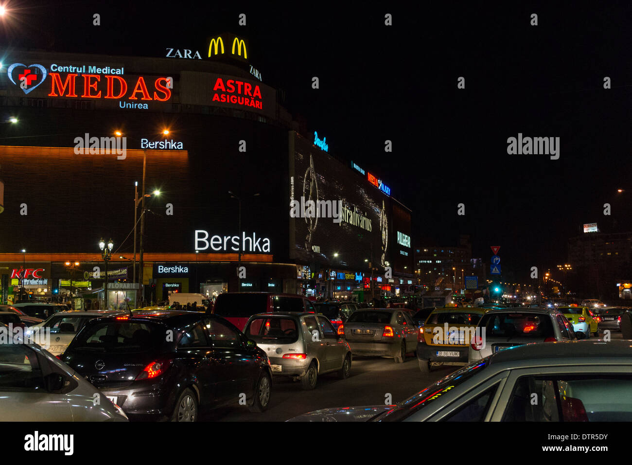 Bucharest at night Stock Photo - Alamy