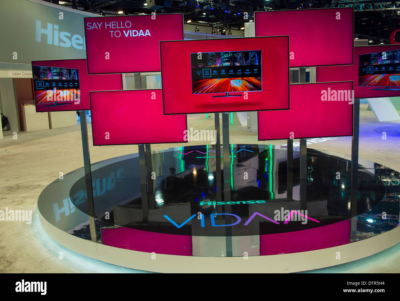 The Hisense booth at the CES show held in Las Vegas Stock Photo - Alamy