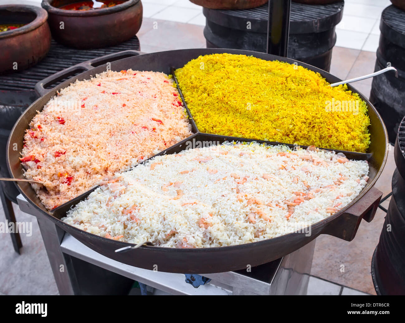 different fried rice with shrimp in restaurant Stock Photo - Alamy