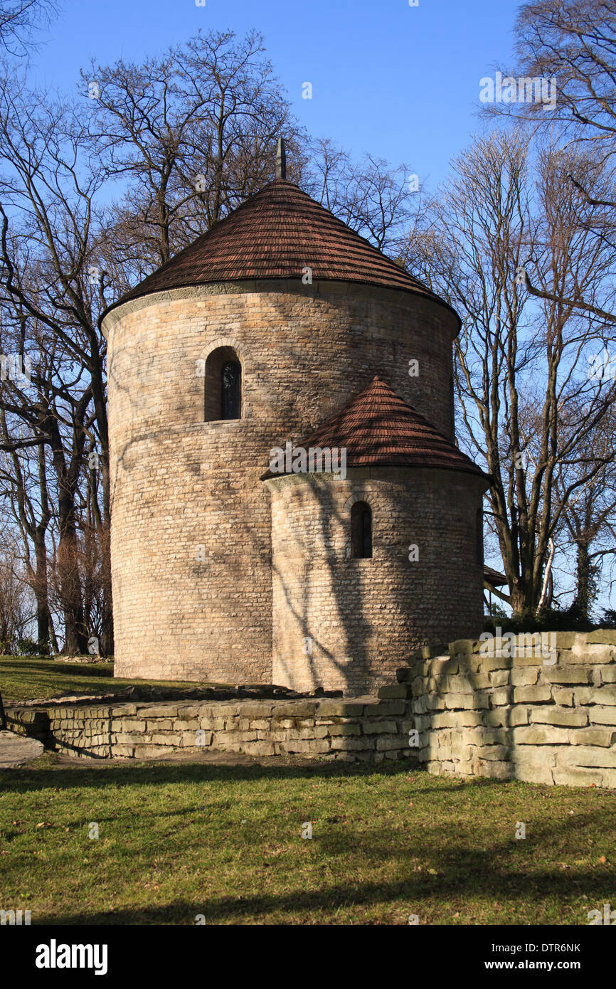 Cieszyn, romanesque St. Nicholas' Chapel, a rotunda from the 11th ...