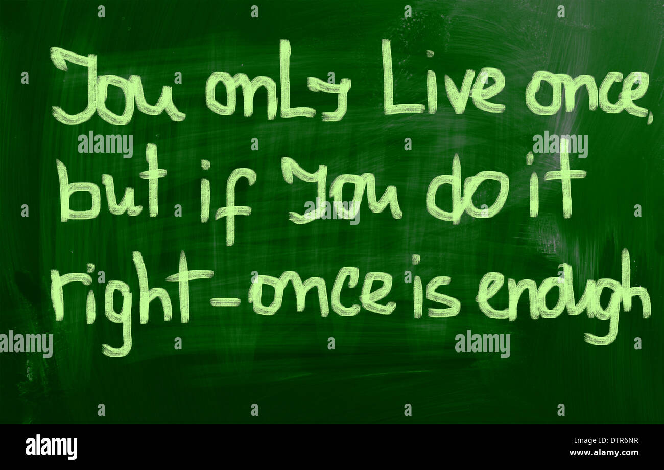 Once is enough hi-res stock photography and images - Alamy