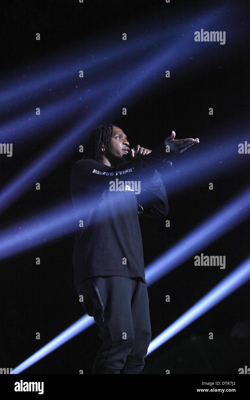 Las Vegas, Nevada, USA. 22nd Feb, 2014. Rapper Pusha T performs live at ...