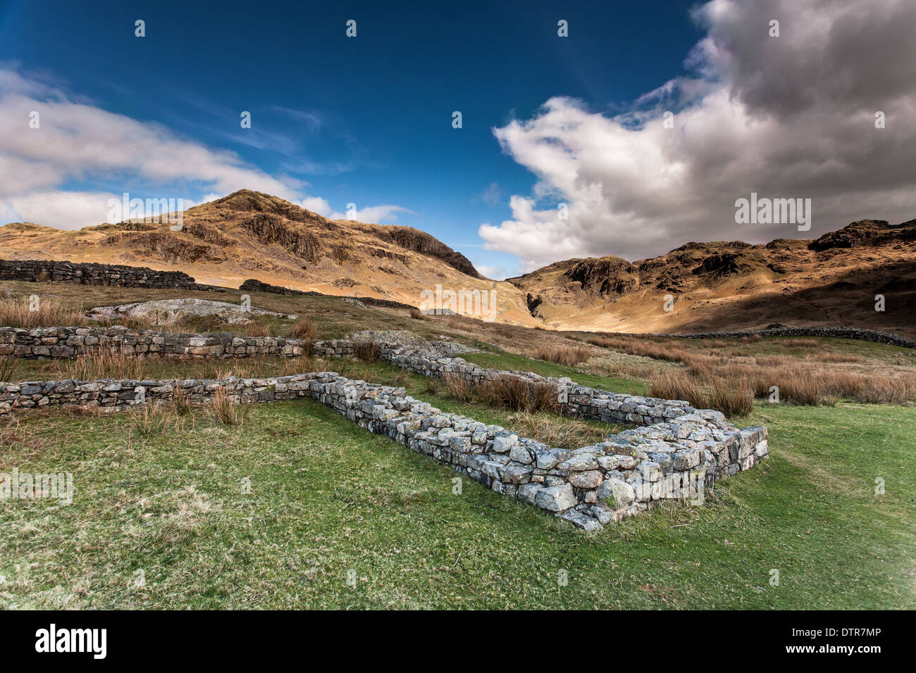 Hardknott Fort, Hardknott Pass, Cumbria, England Stock Photo - Alamy