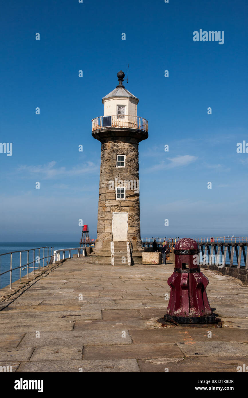 Old Lighthouse, Whitby, East Yorkshire, England Stock Photo - Alamy