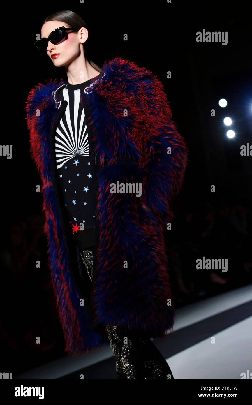 A model wears a design created by Matthew Williamson during London ...