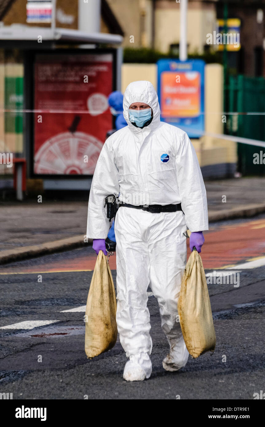 Forensics police white boiler suit hi-res stock photography and images ...