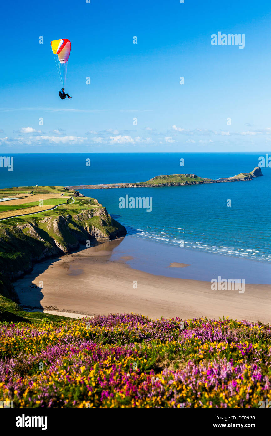 Rhossili Bay,Worms Head, Gower, Wales, UK Stock Photo - Alamy