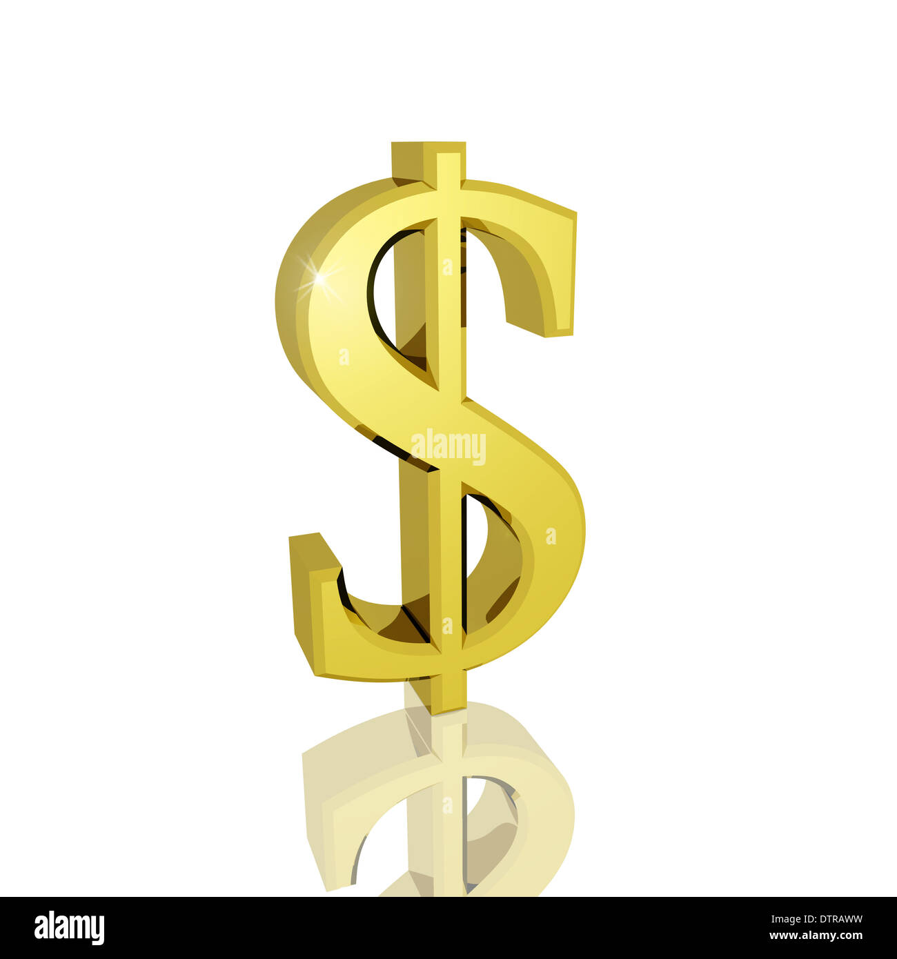 3D Dollar Sign Stock Photo - Alamy