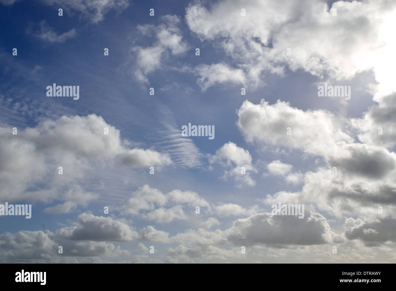 Cloudy Blue Sky Stock Photo - Alamy