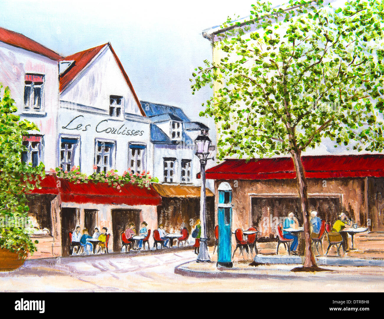French village square Stock Photo - Alamy