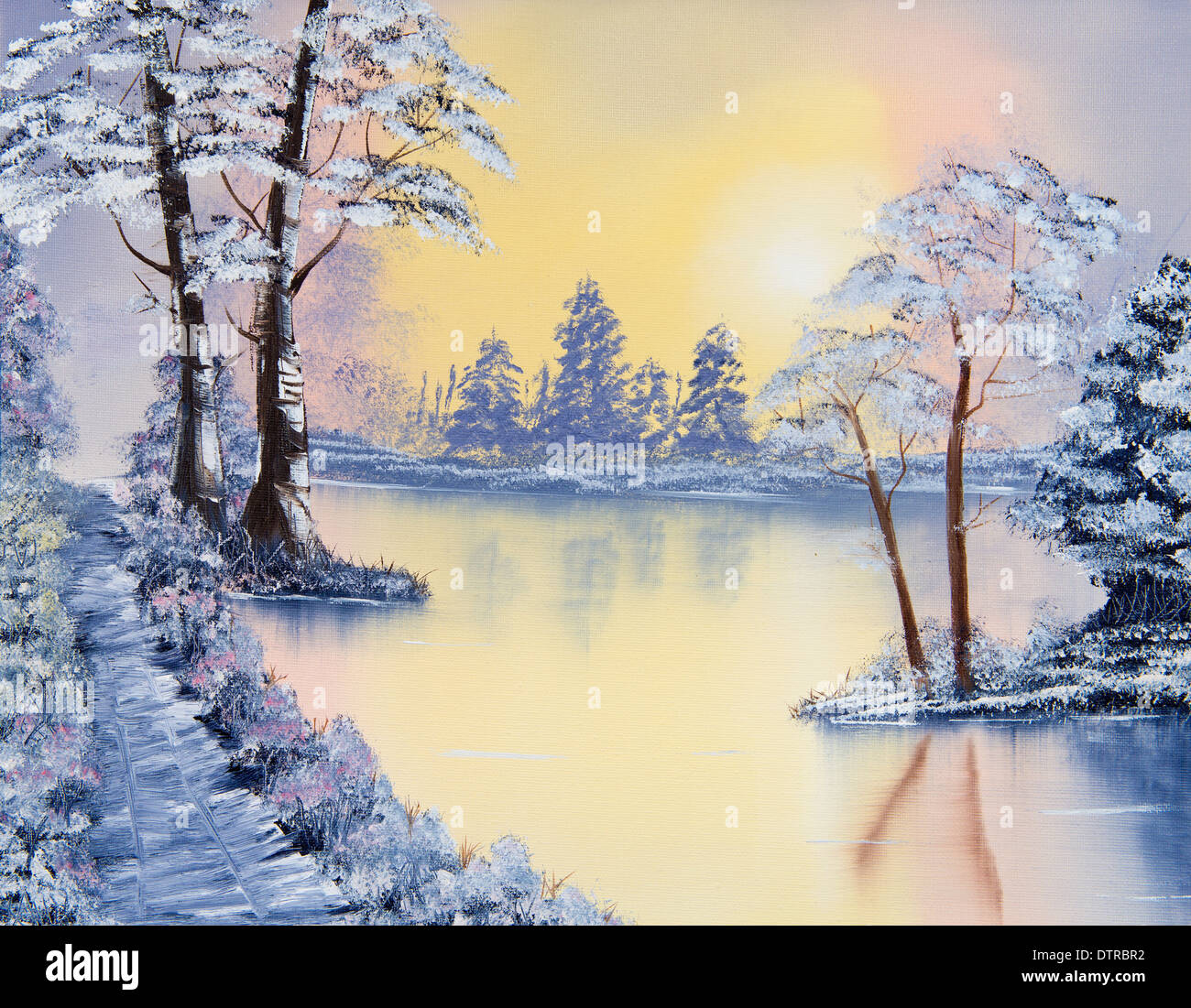 Winter water color painting hi-res stock photography and images - Alamy