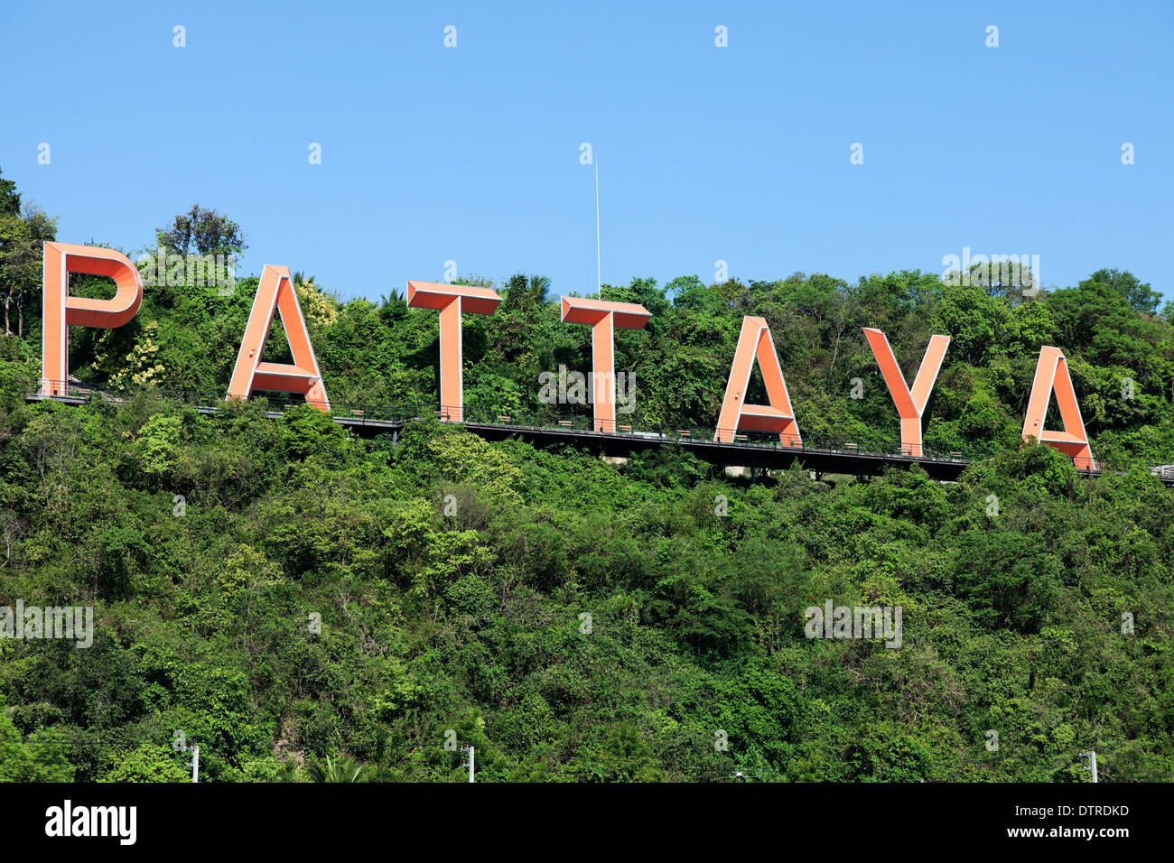 Red Pattaya sign in Pattaya, Thailand, Asia Stock Photo - Alamy