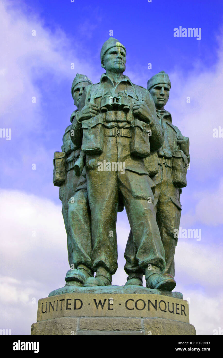 Up Close Commando Memorial Statue at Spean Bridge near Fort William in ...