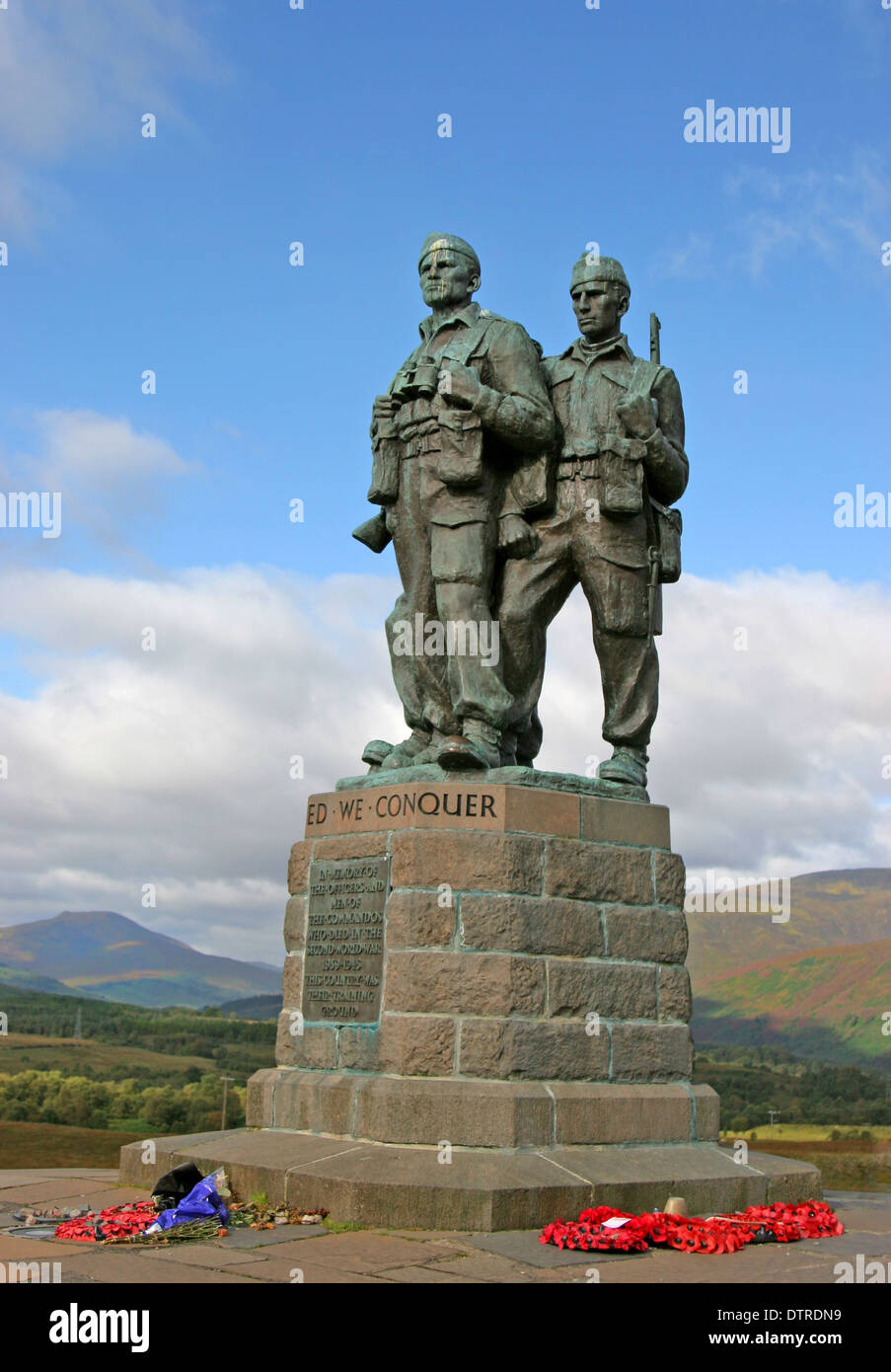 Up Close Commando Memorial Statue at Spean Bridge near Fort William in ...