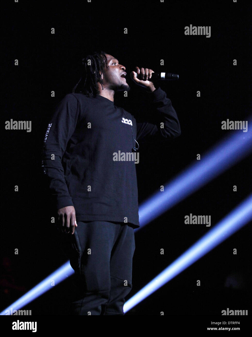 Las Vegas, Nevada, USA. 22nd Feb, 2014. Rapper Pusha T performs live at ...