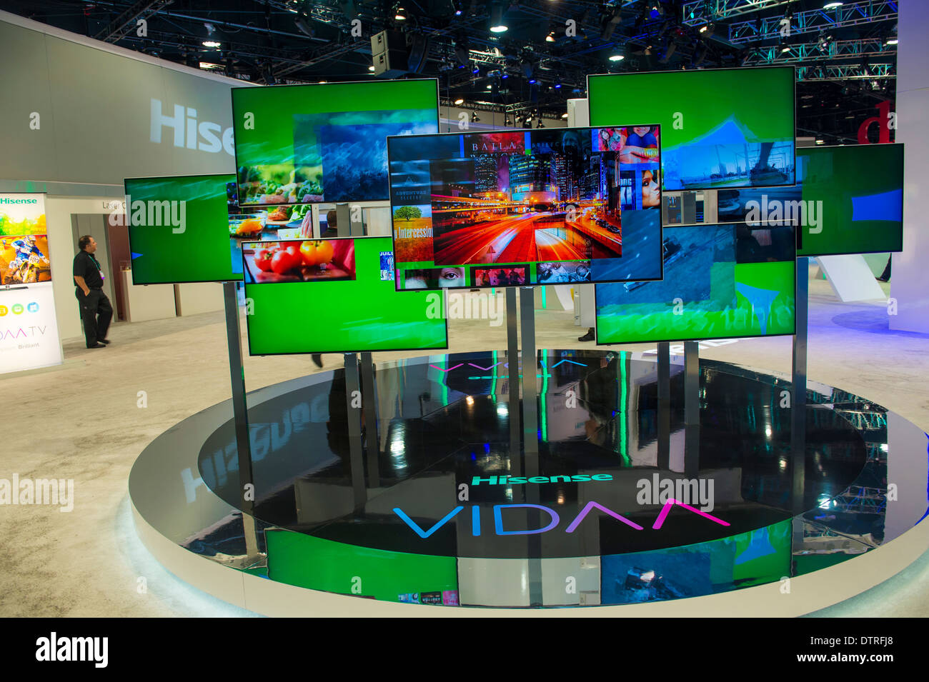 The Hisense booth at the CES show held in Las Vegas Stock Photo - Alamy