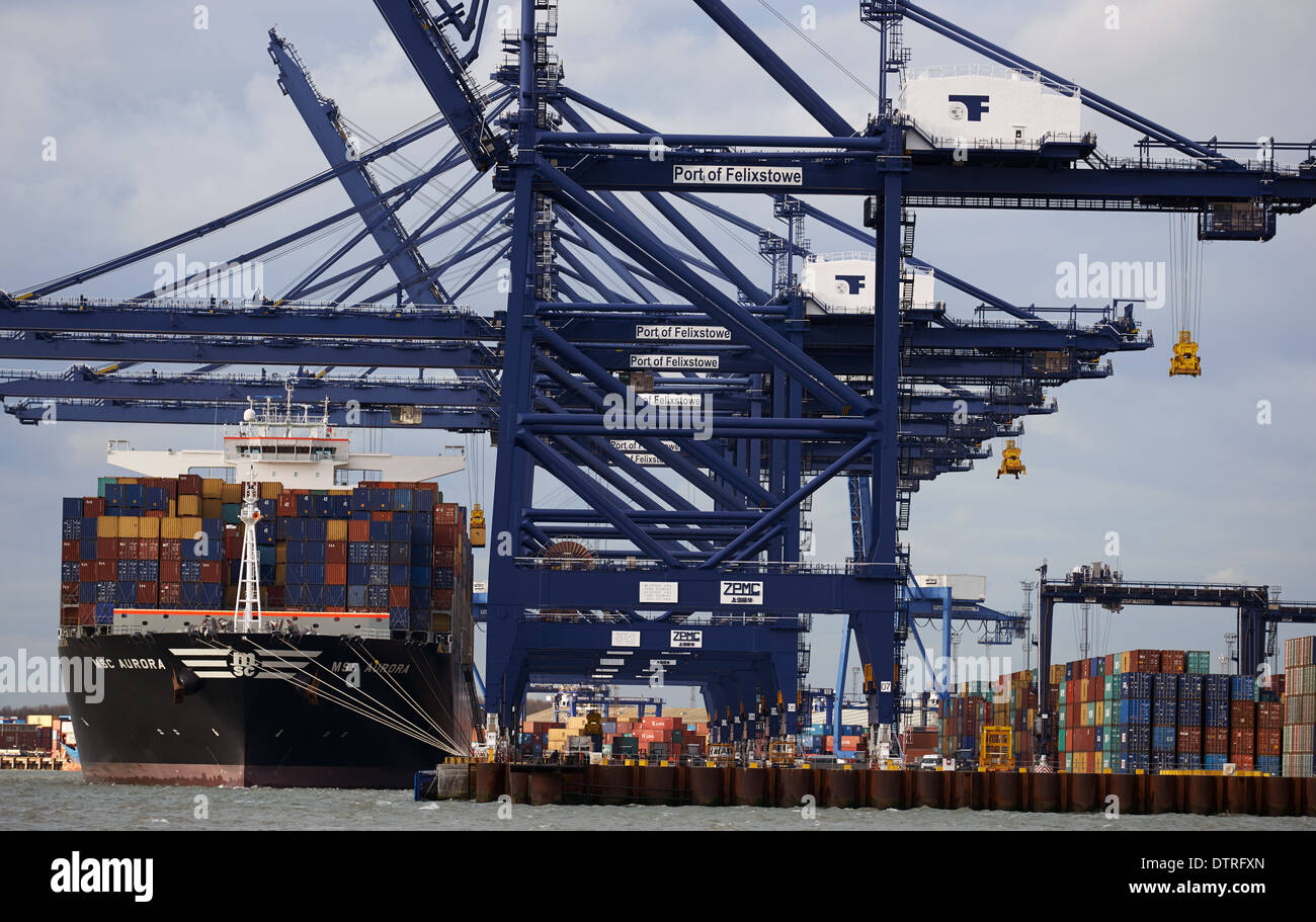 The worlds largest container ship hi-res stock photography and images ...