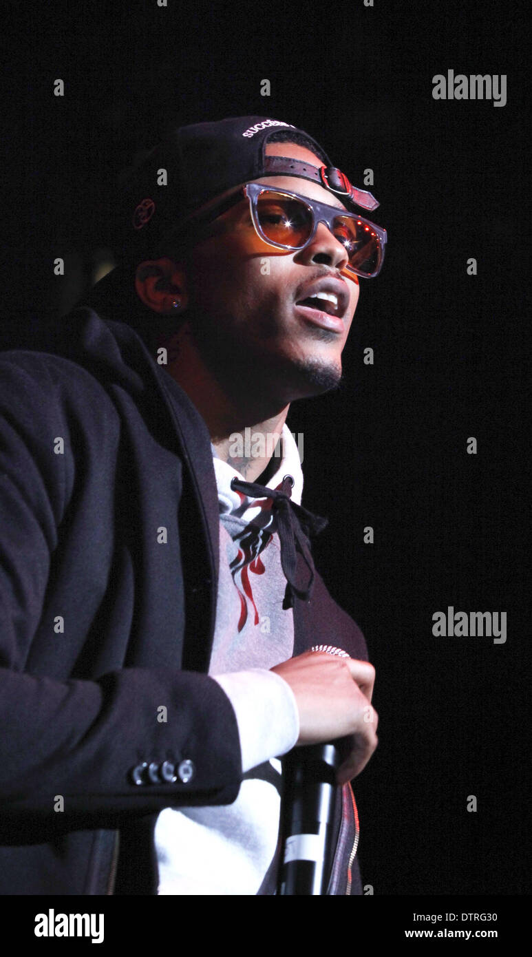 Las Vegas, Nevada, USA. 22nd Feb, 2014. Singer August Alsina performs ...