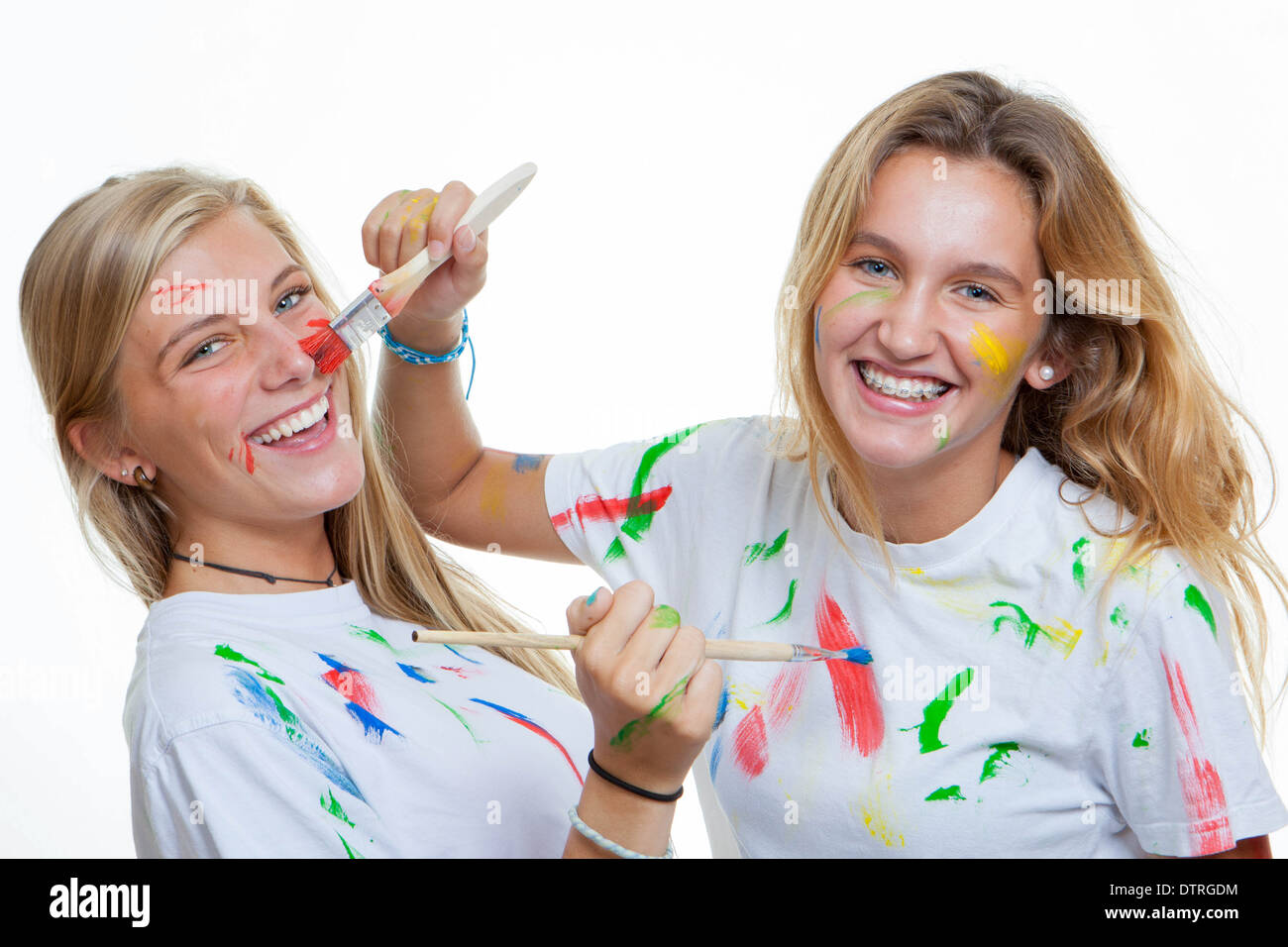 Kids painting messy hi-res stock photography and images - Alamy