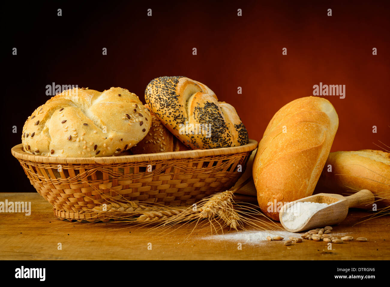 still life with traditional bread and pastries Stock Photo - Alamy