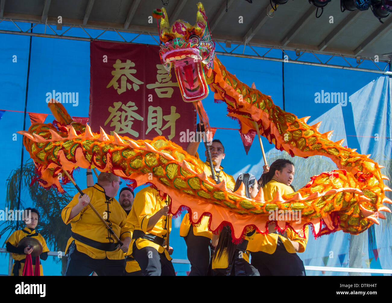 Chinese dragon performing during festival hi-res stock photography and ...