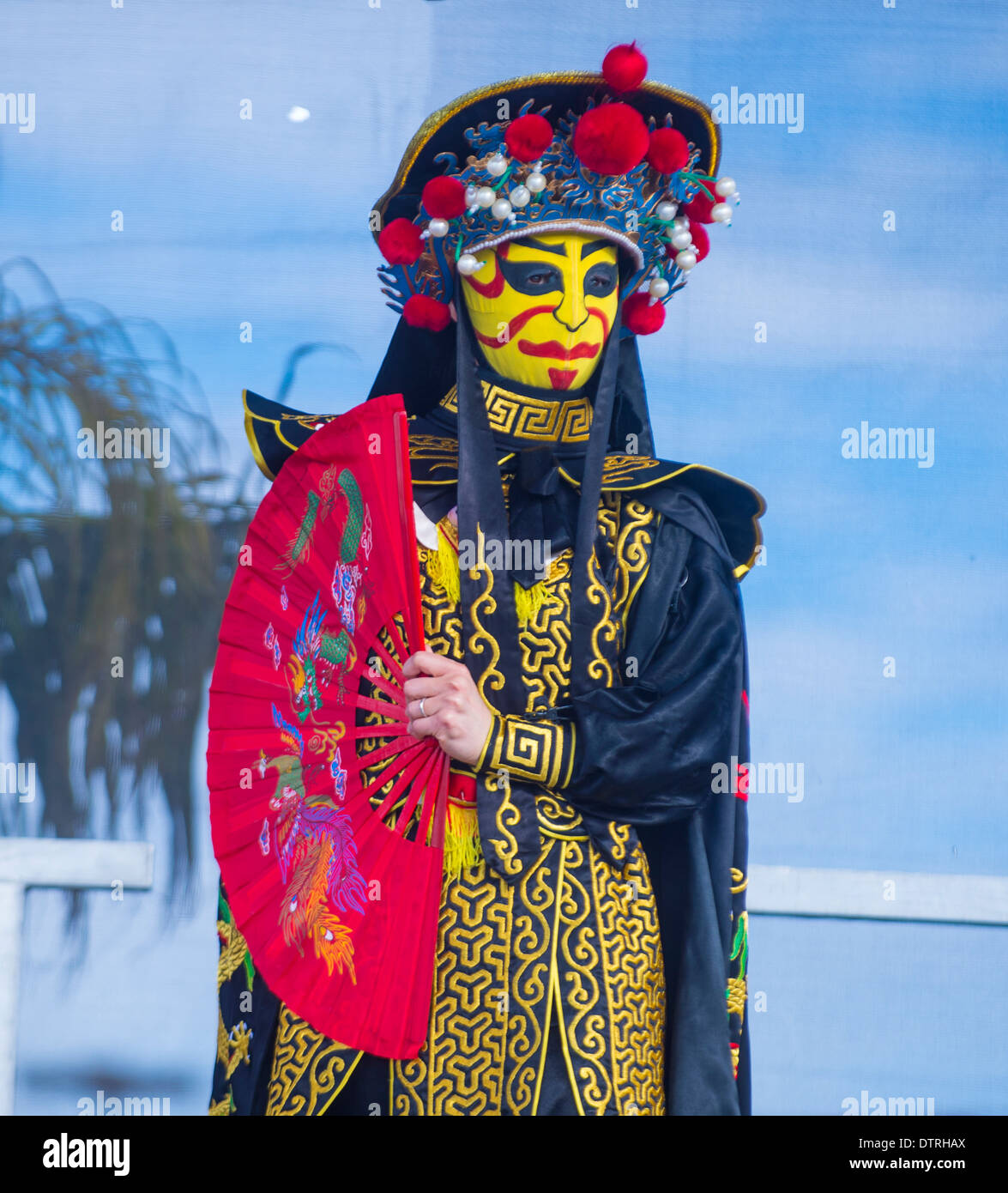 Chinese master of masks perform at the Chinese New Year celebrations ...