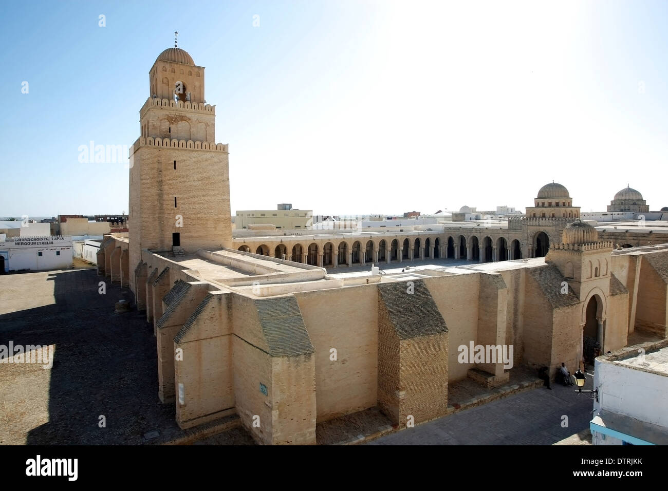 The Great Mosque of Kairouan, also known as the Mosque of Uqba, one of ...