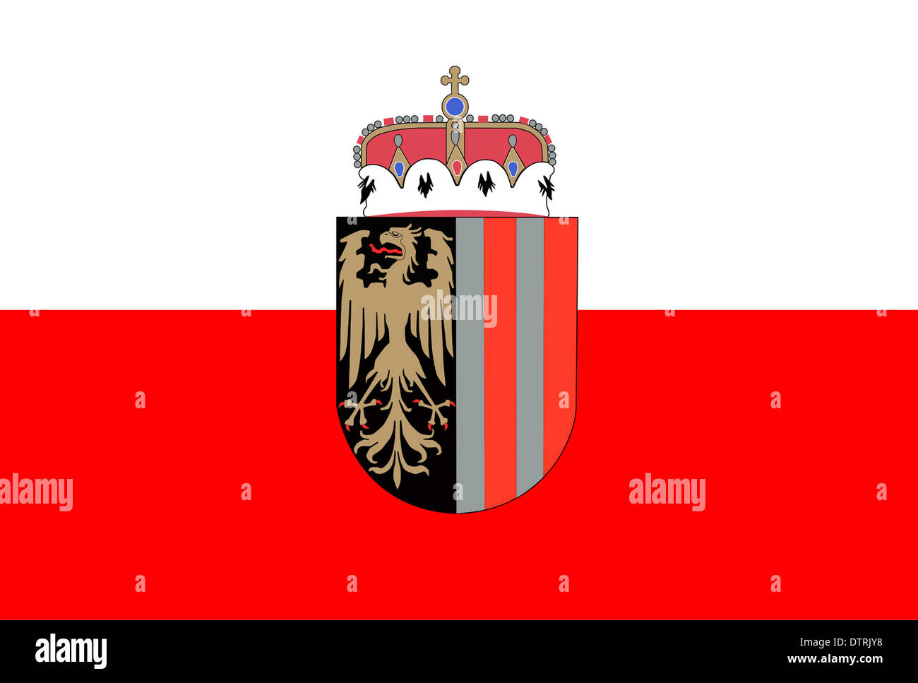 Flag of the Austrian federal state of Upper Austria Stock Photo - Alamy