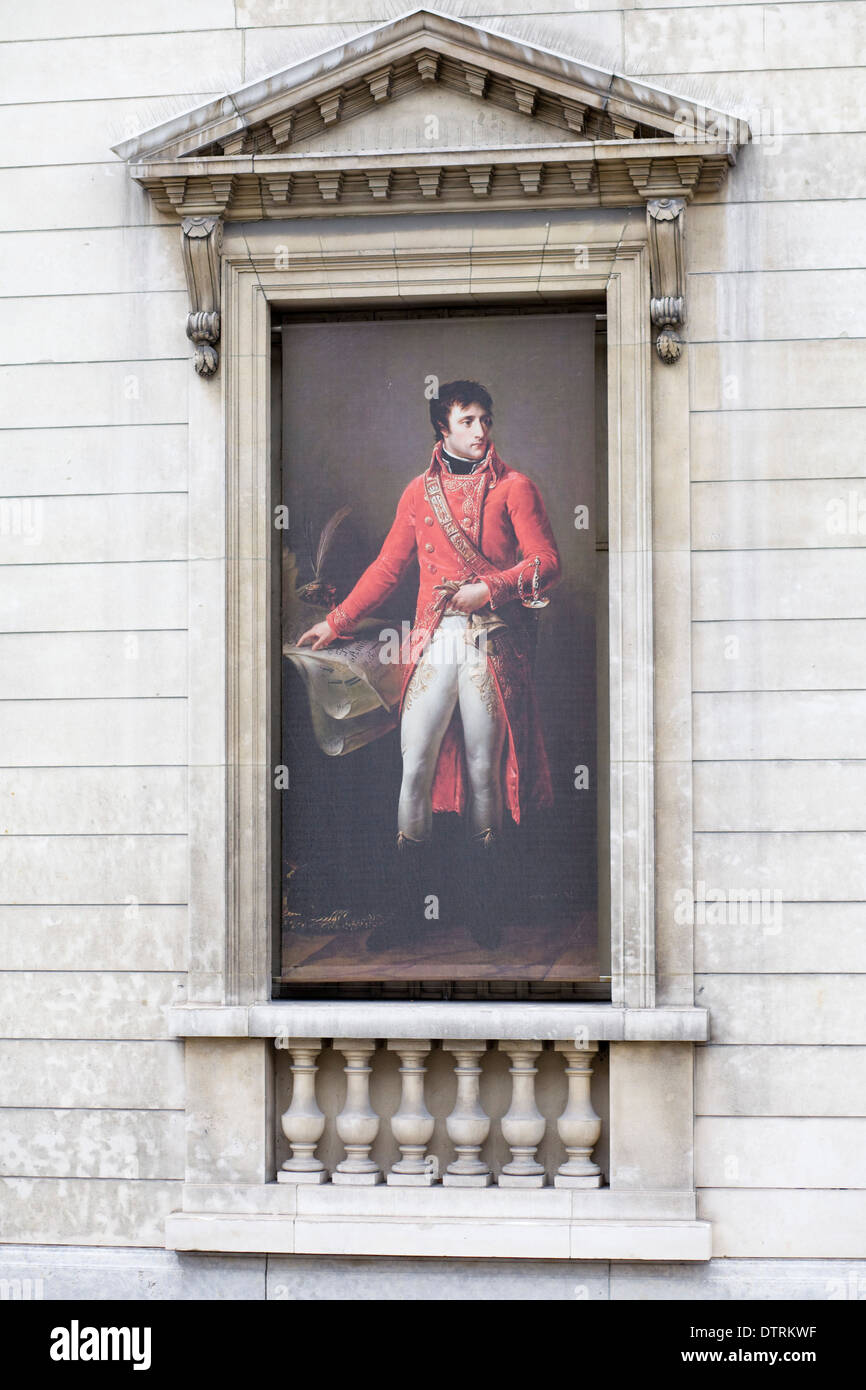 A Portrait on the outside of a Building of Napoleon Bonaparte as First ...