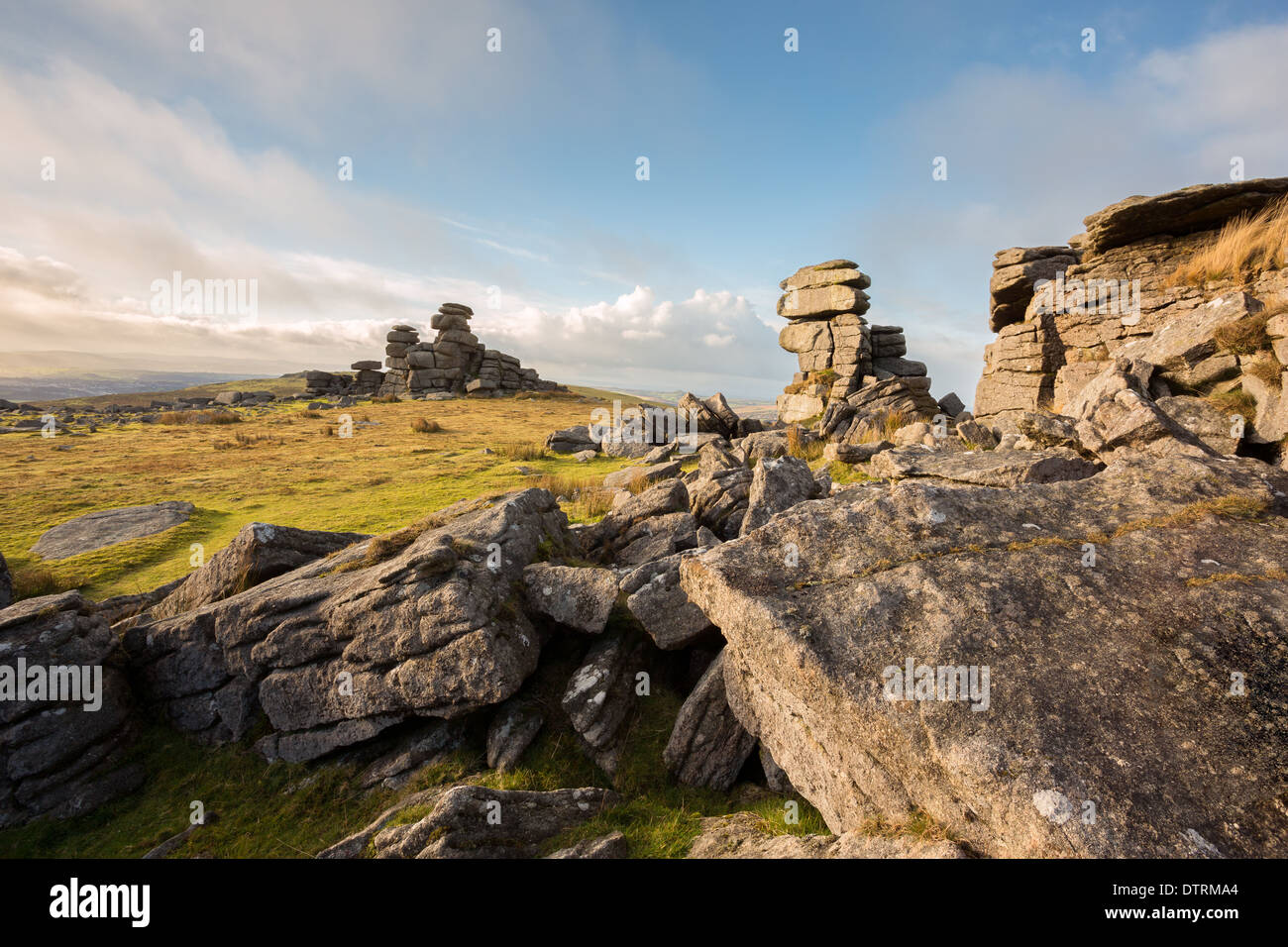 Great staple tor Dartmoor national park Devon Uk Stock Photo - Alamy