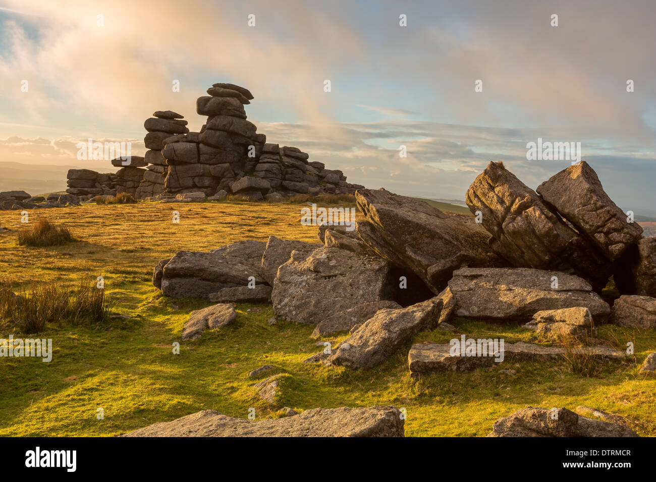 Great staple tor Dartmoor national park Devon Uk Stock Photo - Alamy
