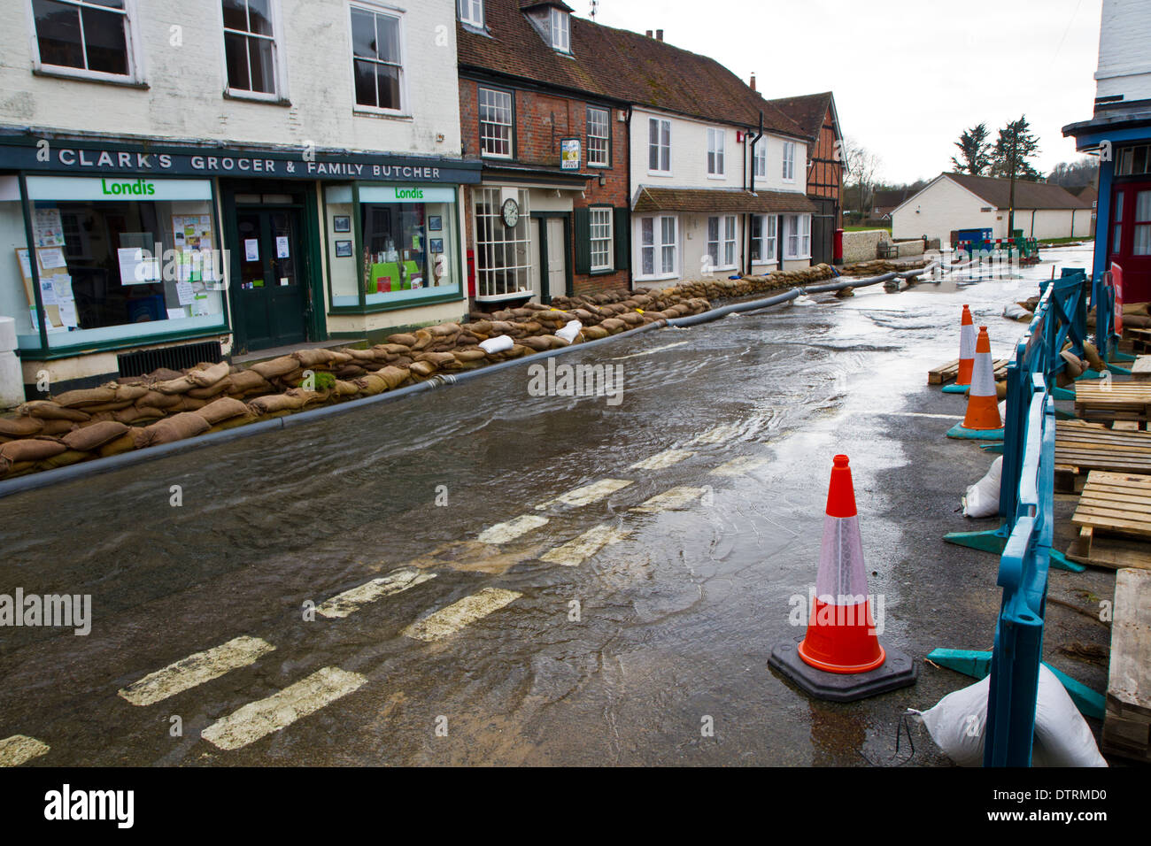 Hambledon village flooding Stock Photo - Alamy