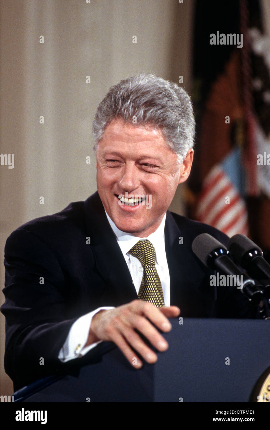 President Bill Clinton during his first press conference of year in the ...