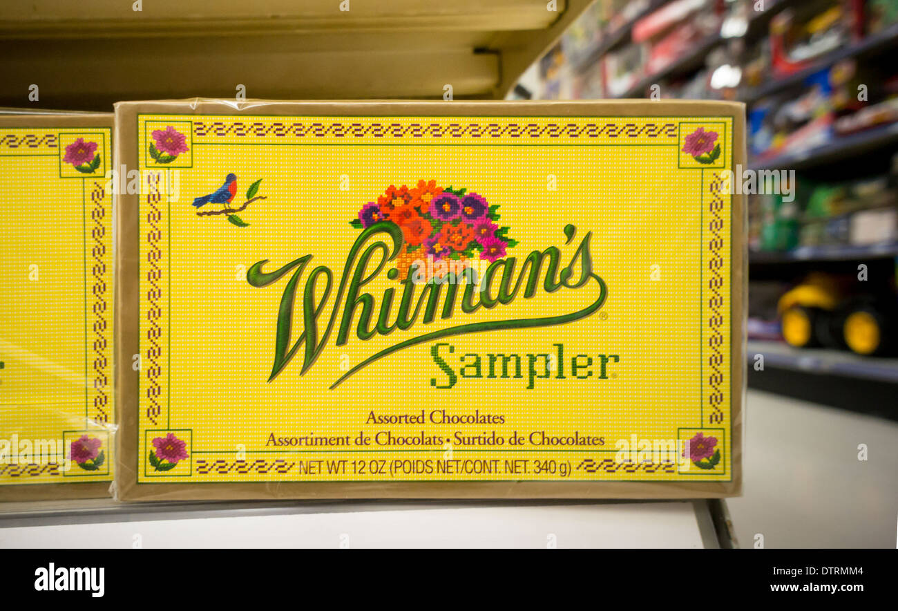 Boxes of Whitman's Sampler's candies are seen in a store in New York ...