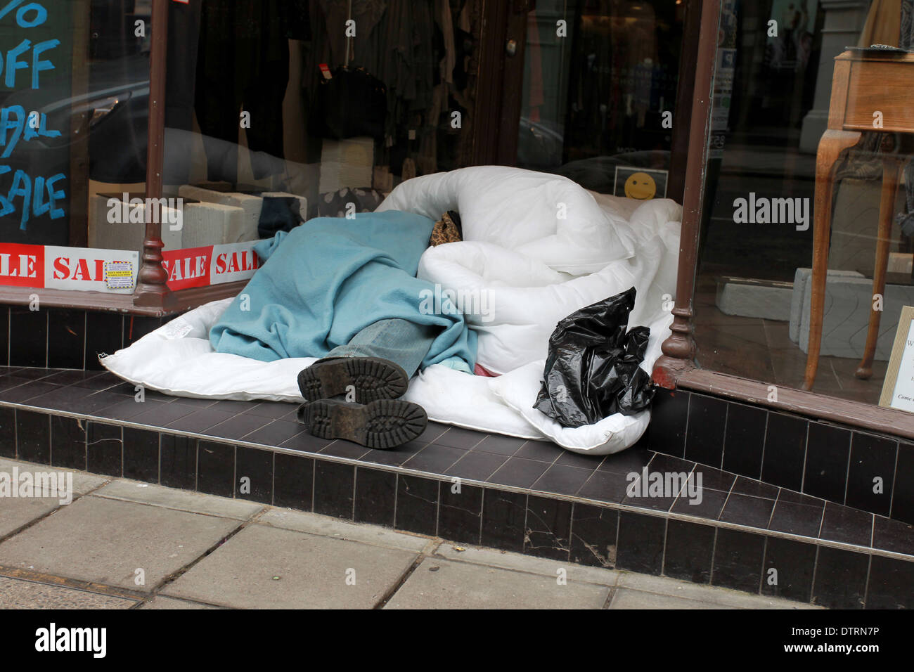 Homeless Doorway Shop High Resolution Stock Photography and Images - Alamy