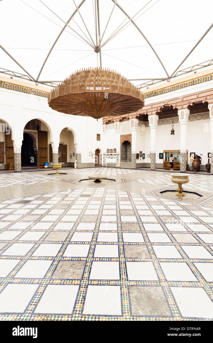 Interior of Marrakech Museum (Musée de Marrakech) in Marrakesh, Morocco ...
