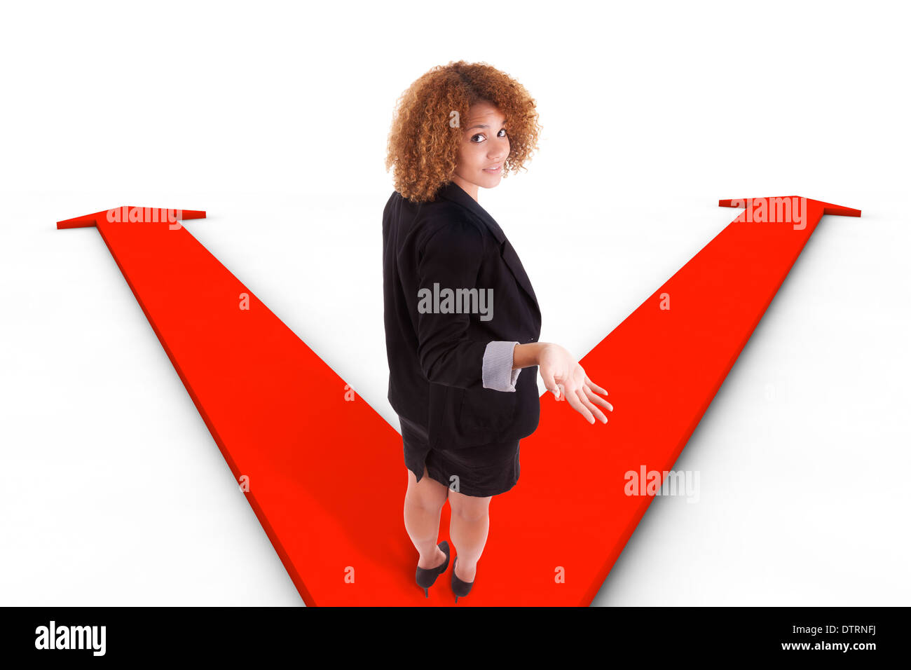 Woman hesitating between two hi-res stock photography and images - Alamy