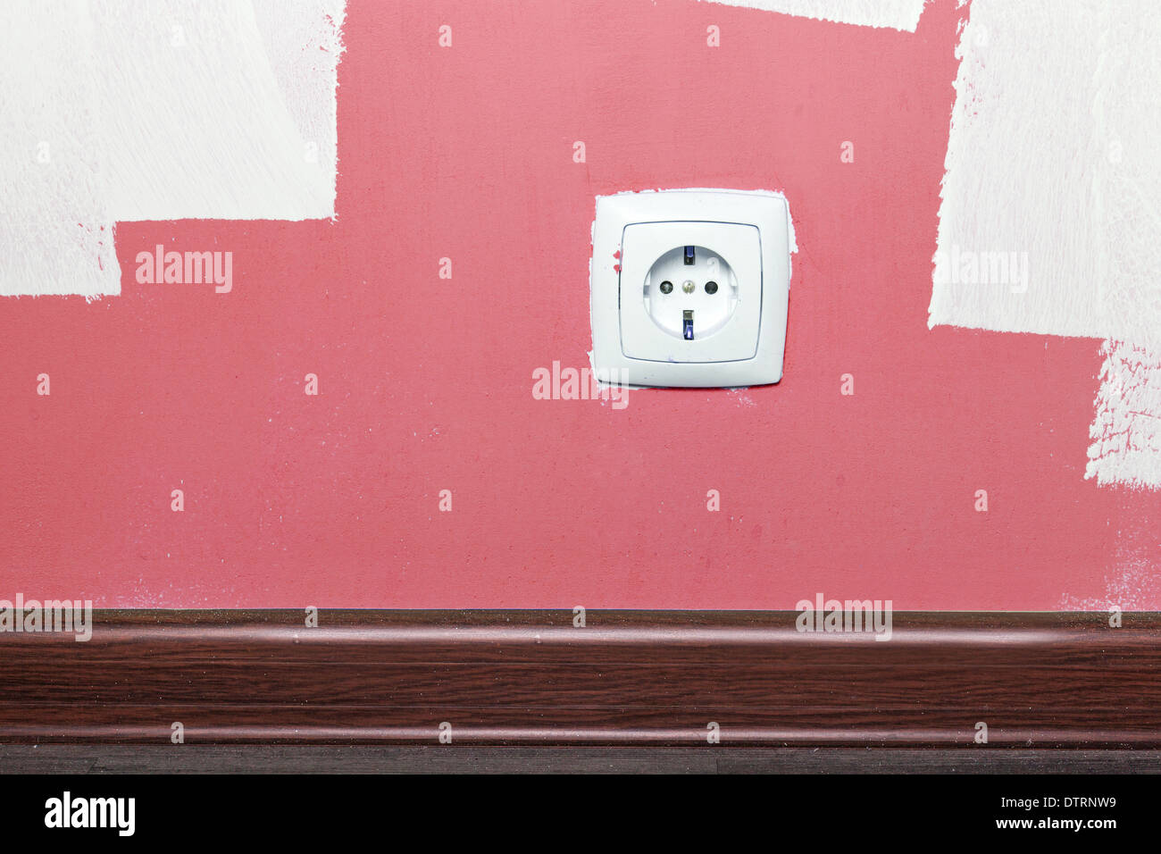 Electrical outlet on wall in room, interior Stock Photo - Alamy
