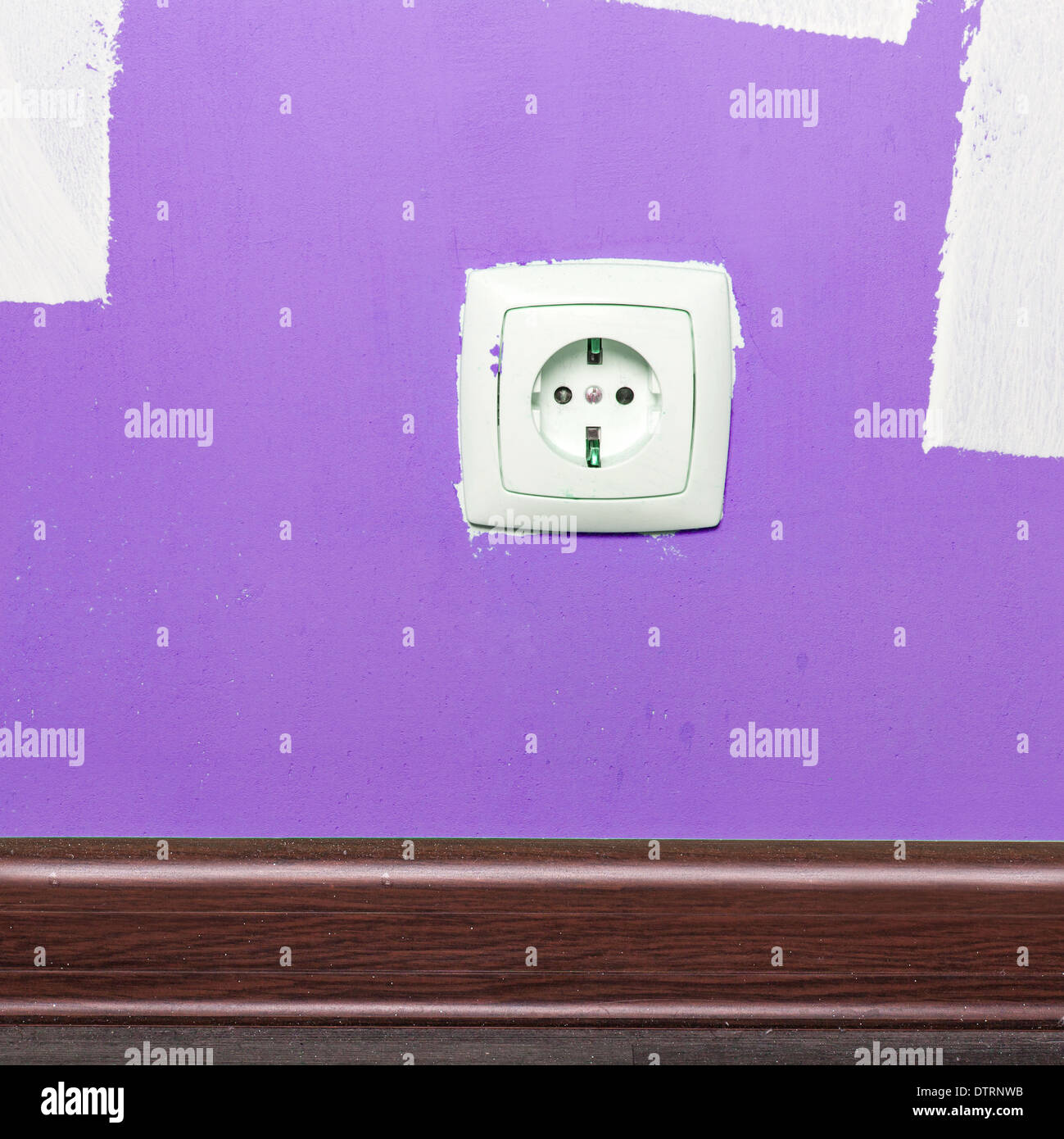 Electrical outlet on wall in room, interior Stock Photo - Alamy