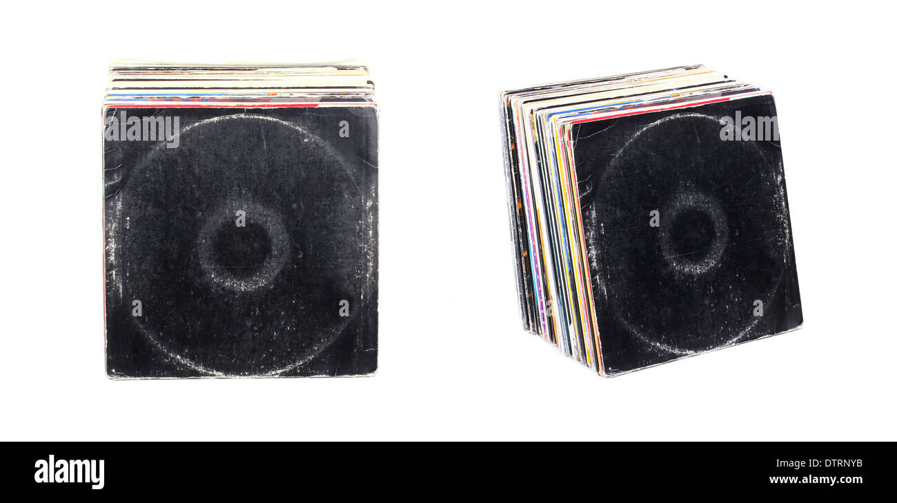 Vinyl records, isolated on white Stock Photo - Alamy