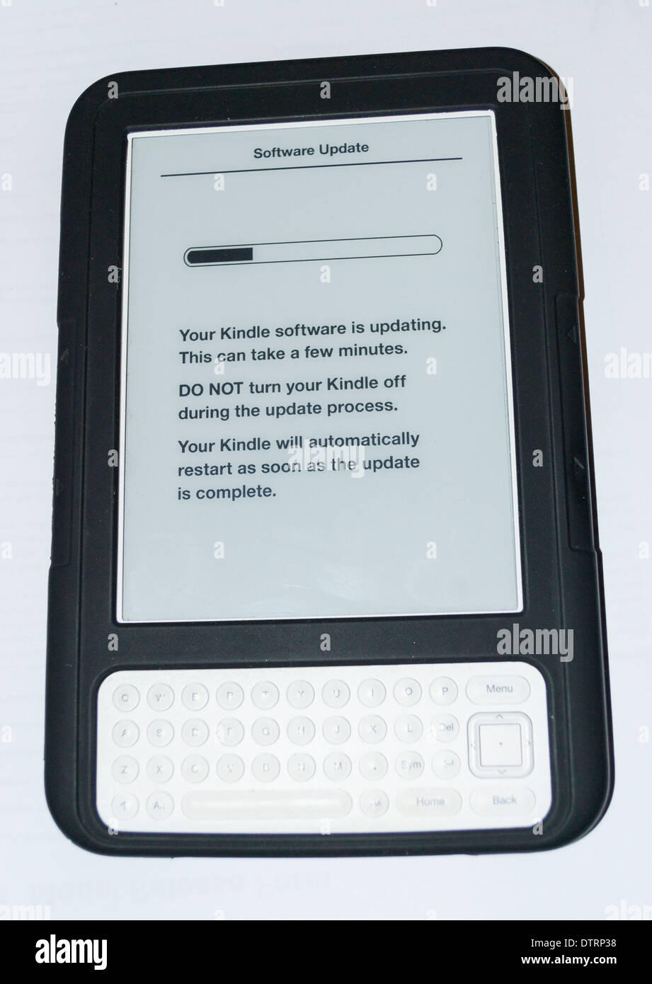 Kindle Keyboard 3 upgrade Stock Photo - Alamy