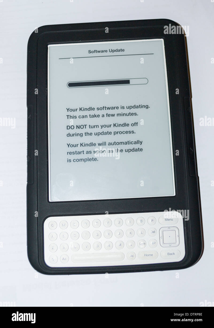 Kindle Keyboard 3 upgrade Stock Photo - Alamy
