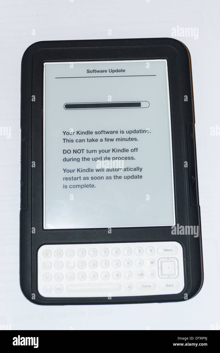 Kindle Keyboard 3 upgrade Stock Photo - Alamy