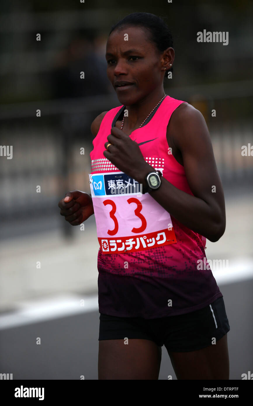 Tokyo, Japan. 23rd Feb, 2014. Atsede Baysa (ETH) Marathon : Atsede ...