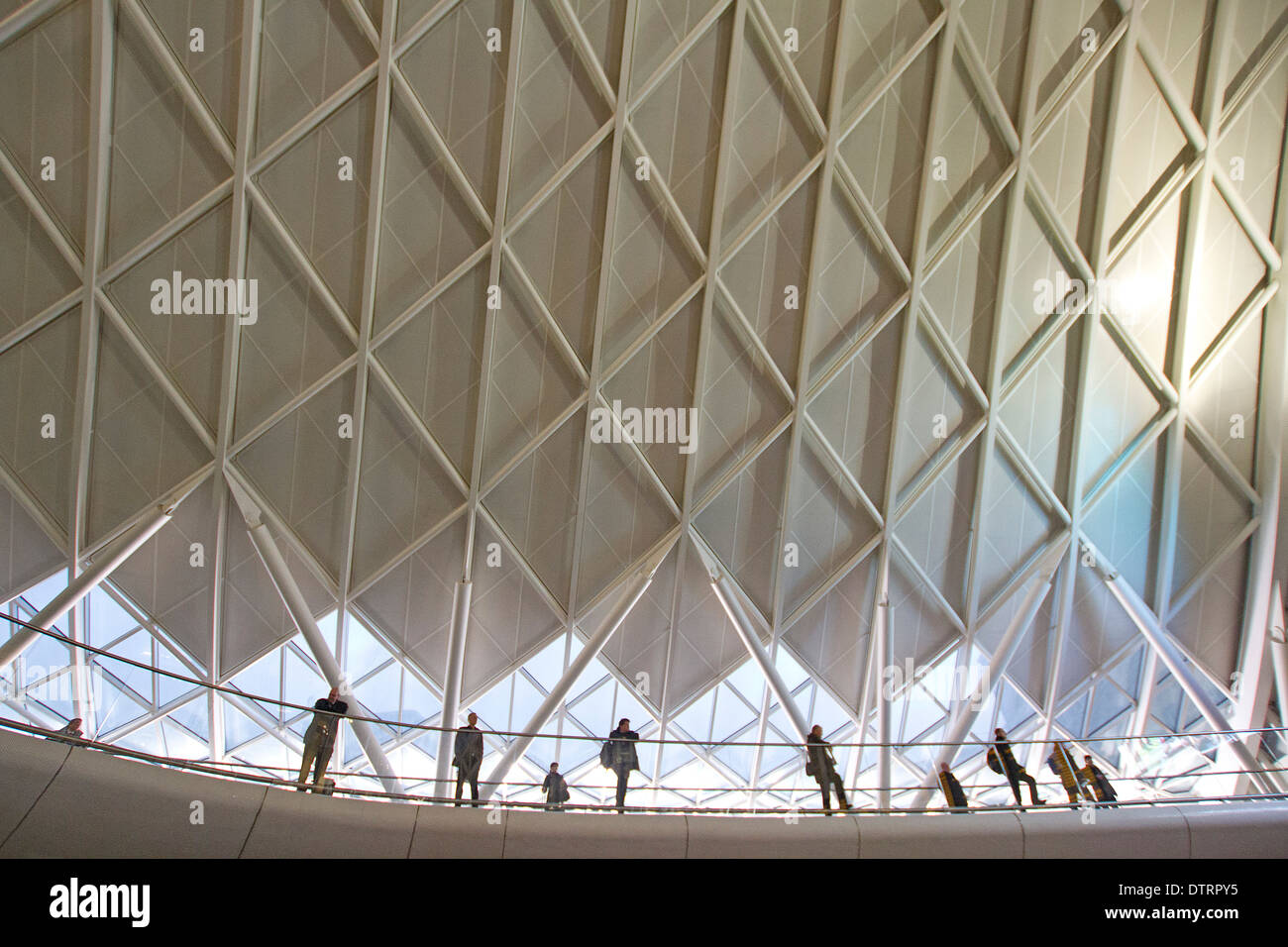 London Kings Cross railway station,The steel structure of the roof ...